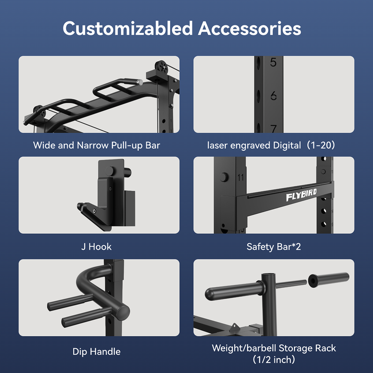 Flybird All-In-One Power Rack with Pulley System | Flybird Fitness