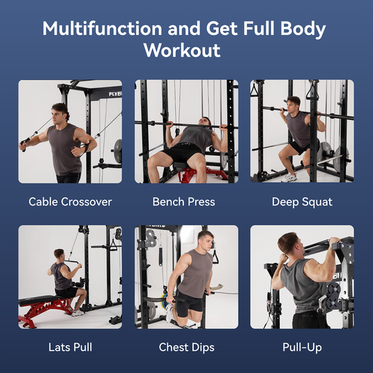 Flybird All-In-One Power Rack with Pulley System | Flybird Fitness