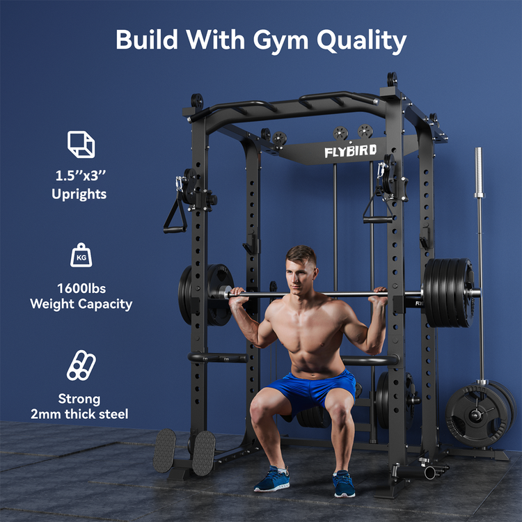 Flybird All-In-One Power Rack with Pulley System | Flybird Fitness