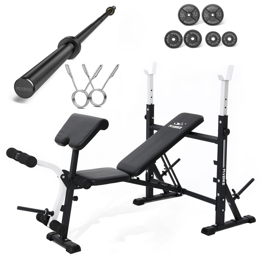 Flybird Adjustable Weight Benches, Dumbbells, Punching Bag, Ab Machine ...