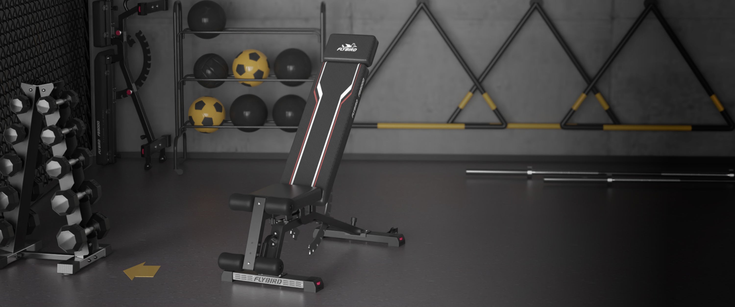 Strength Training Adjustable Lifting Bench | Flybird Fitness