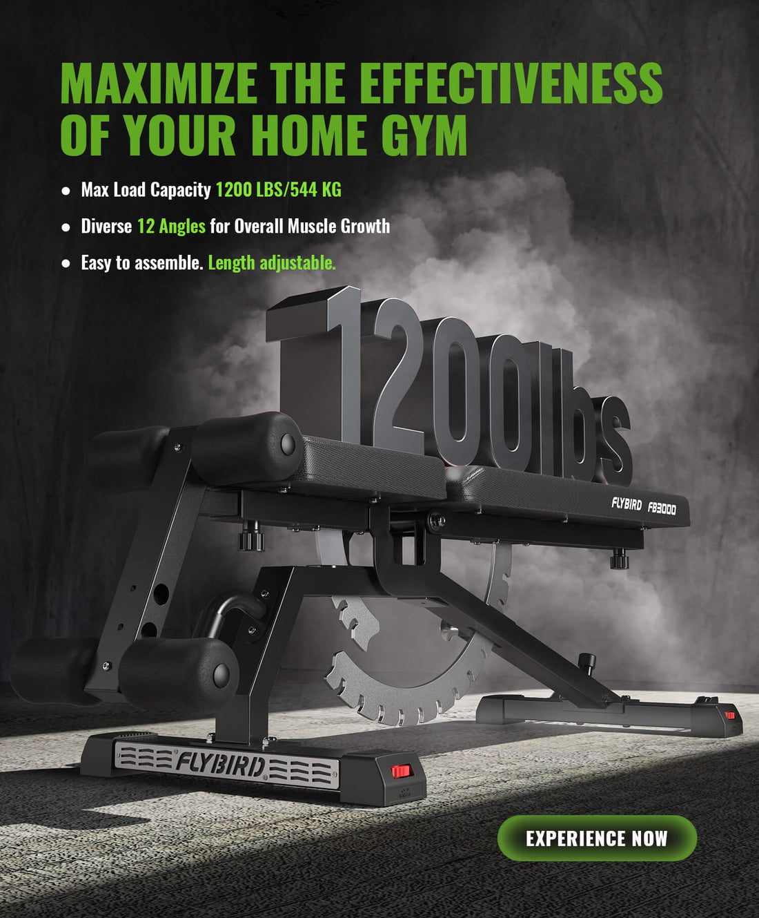 Flybird Adjustable Weight Benches, Dumbbells, Punching Bag, Ab Machine ...